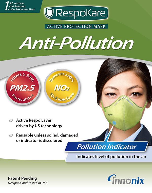 Innonix Launches the RespoKare Anti-Pollution Face Mask