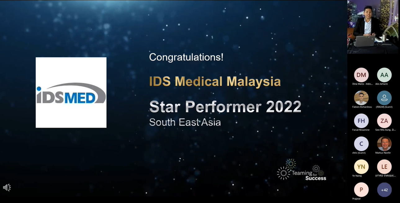 idsMED Malaysia Wins Getinge Top Sales and Star Performer Aw...